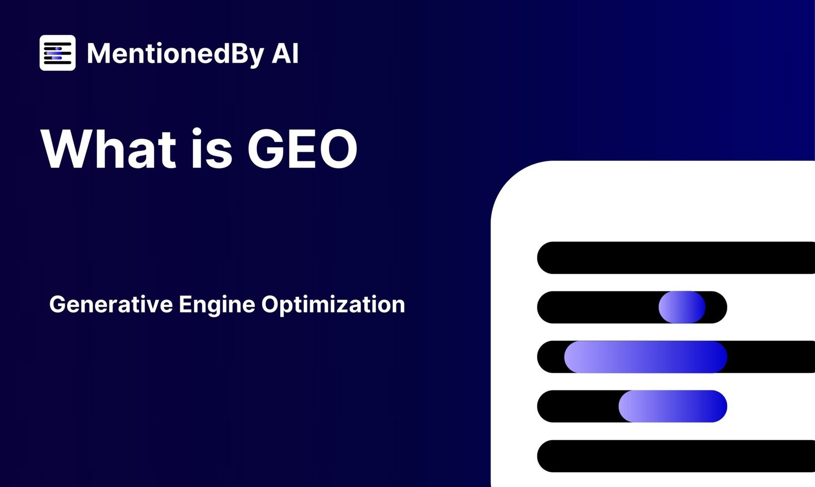 What Is Geo Generative Engine Optimization Mentionedby Ai